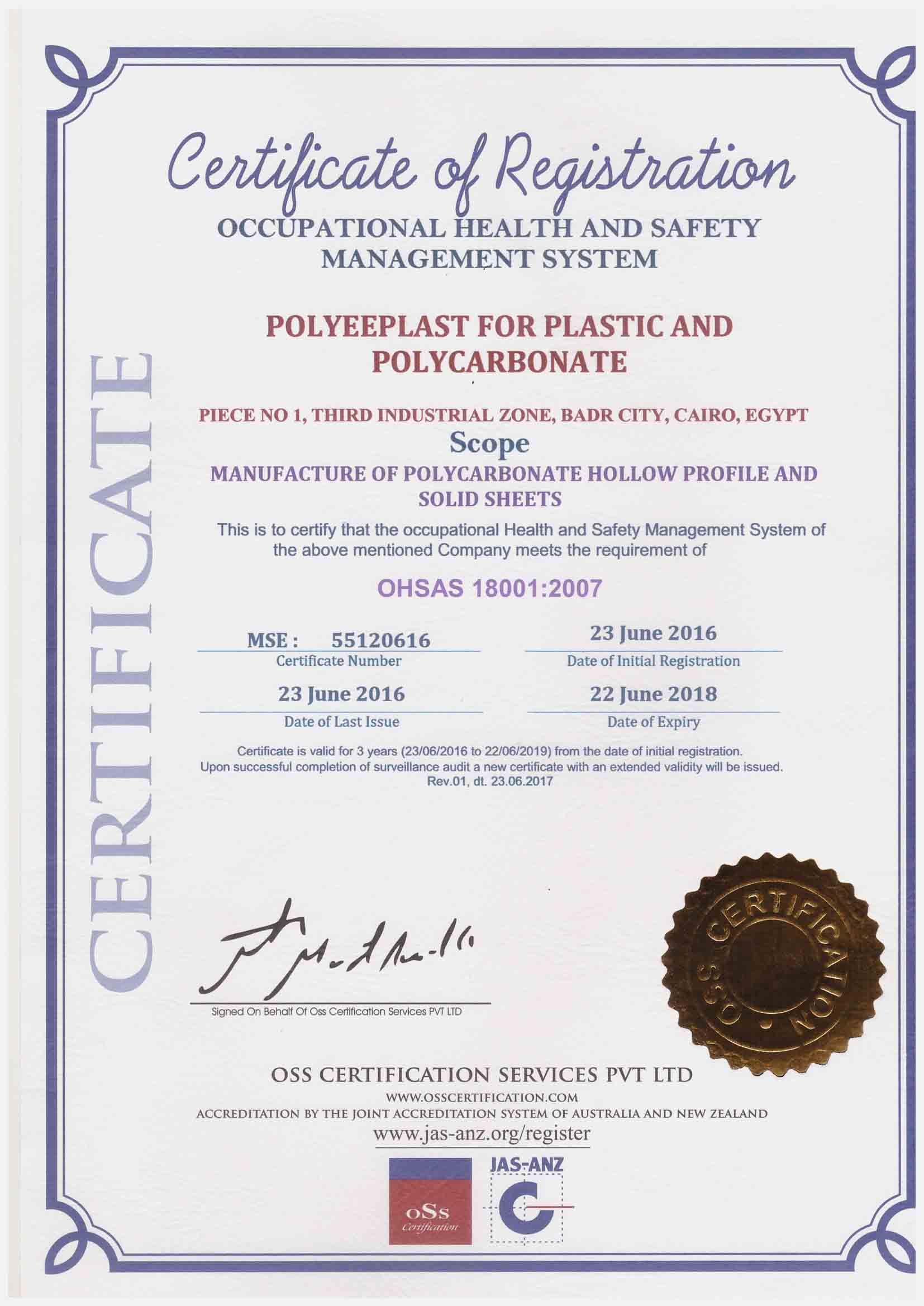 polyeeplast for polycarbonate sheets